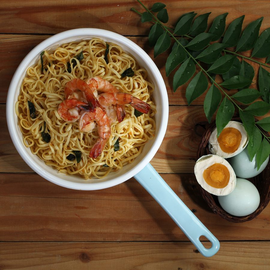 Mi Udang Telur Asin | Mi Burung Dara